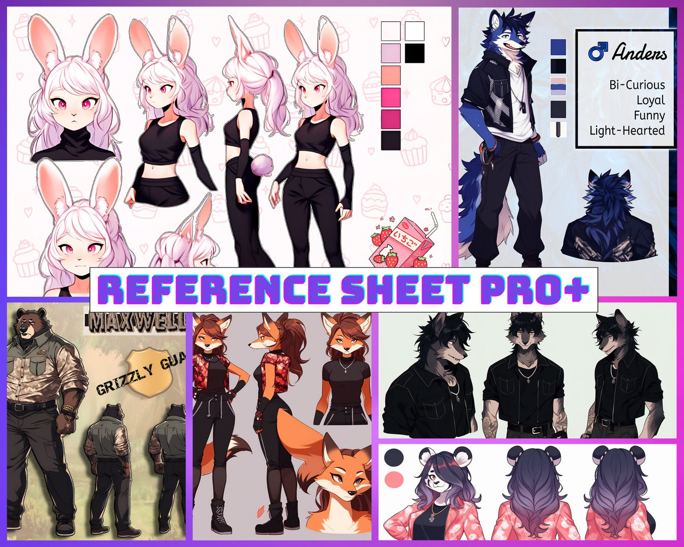 The Best Furry Character Reference Sheets: Fursona Reference Sheet Com ...