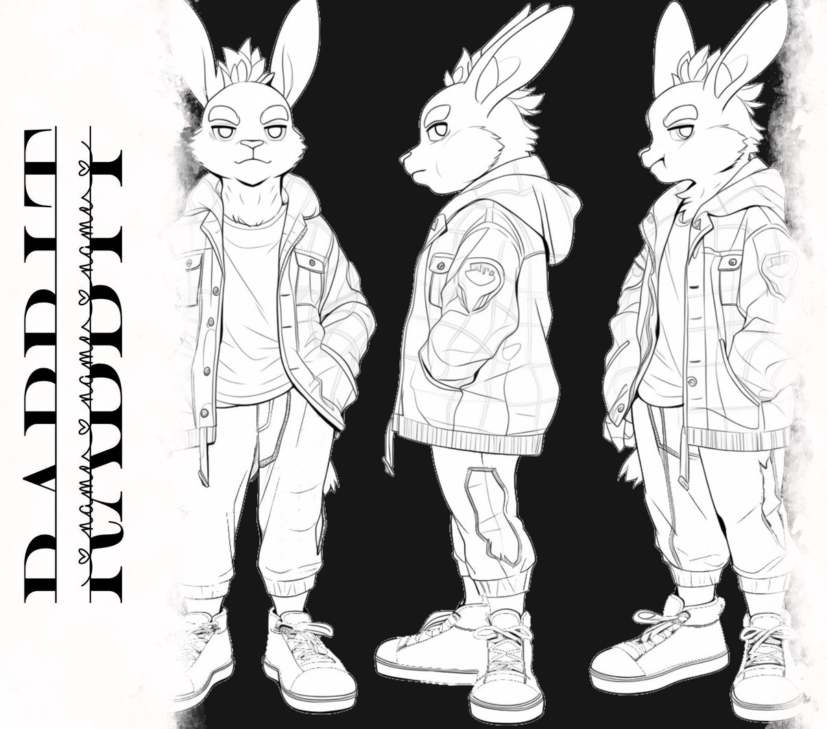 Feral Cool Rabbit Base Cute Furry: Chill Bunny Fursona Furry Base Adop ...
