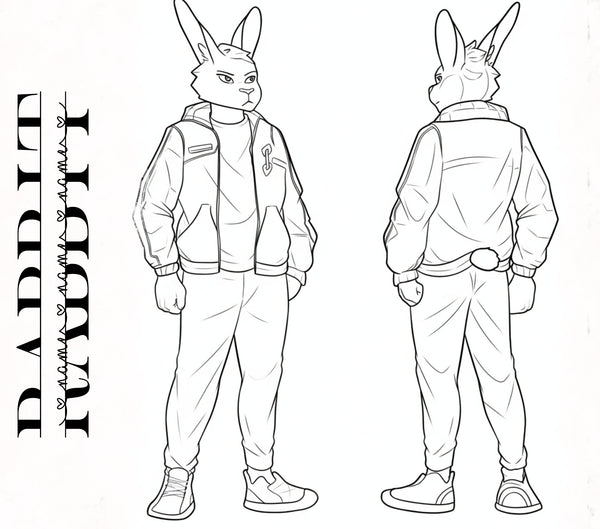 Ref Sheet Base Bunny Base Cute Furry: Petite Rabbit Fursona Furry Base ...